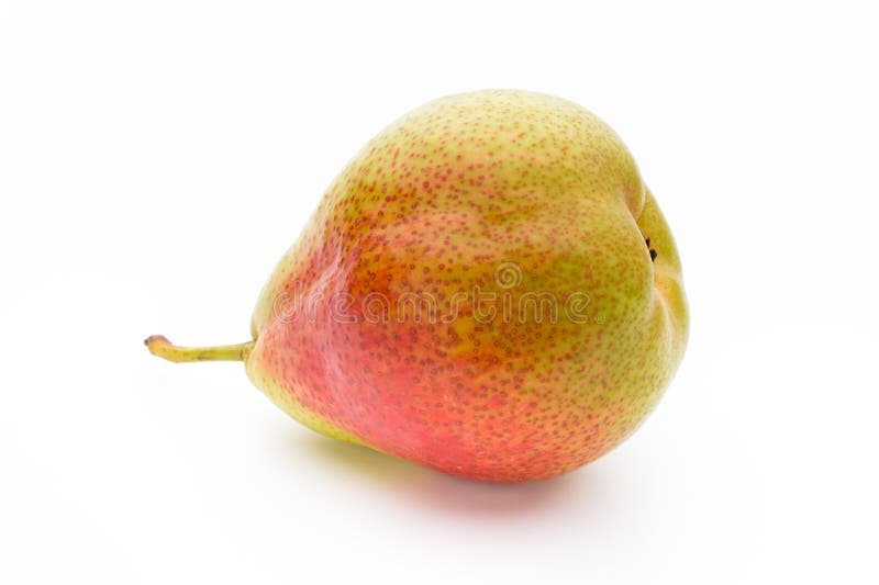 Bio Pera Fresca Com As Folhas No Fundo Branco Isolado Foto de Stock ...