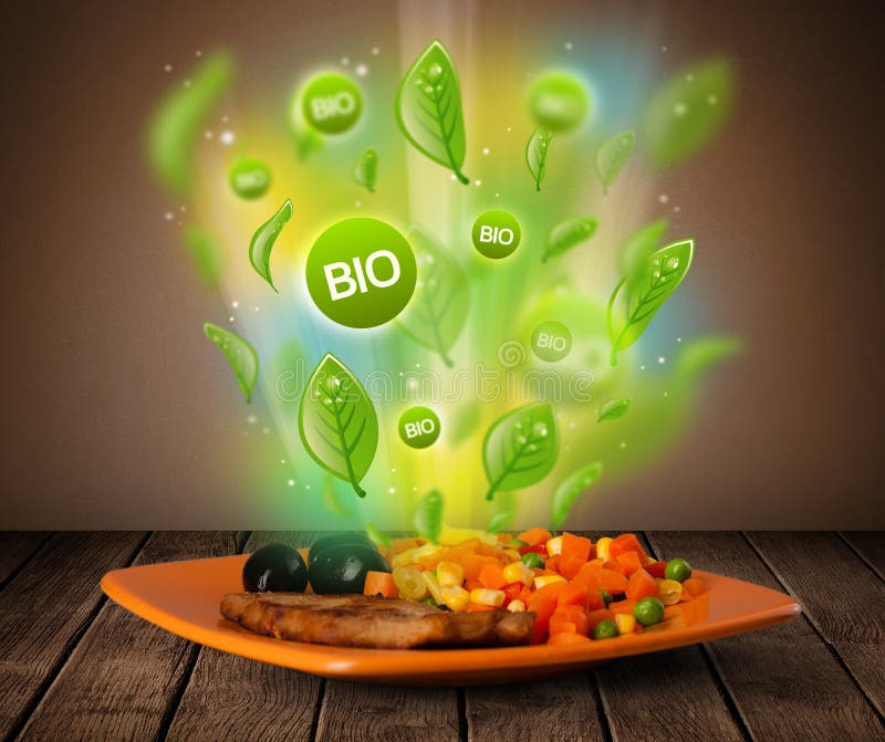 Bio Plat Vert Sain De Nourriture Photo stock - Image du plat, sain ...