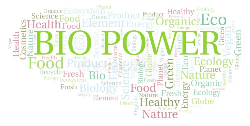 Bio Power word cloud. stock illustration. Illustration of healthy ...