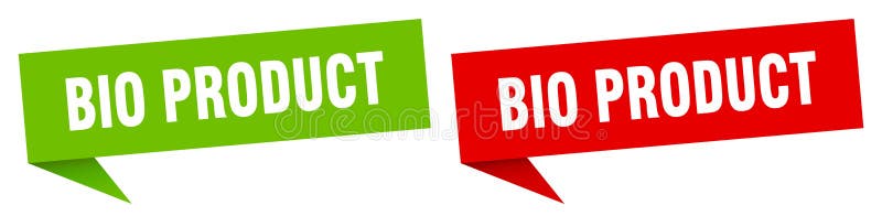 Bio Product Banner. Bio Product Speech Bubble Label Set Stock Vector ...