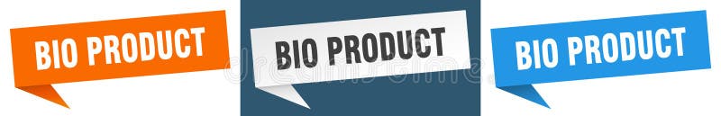 Bio Product Banner. Bio Product Speech Bubble Label Set Stock Vector ...
