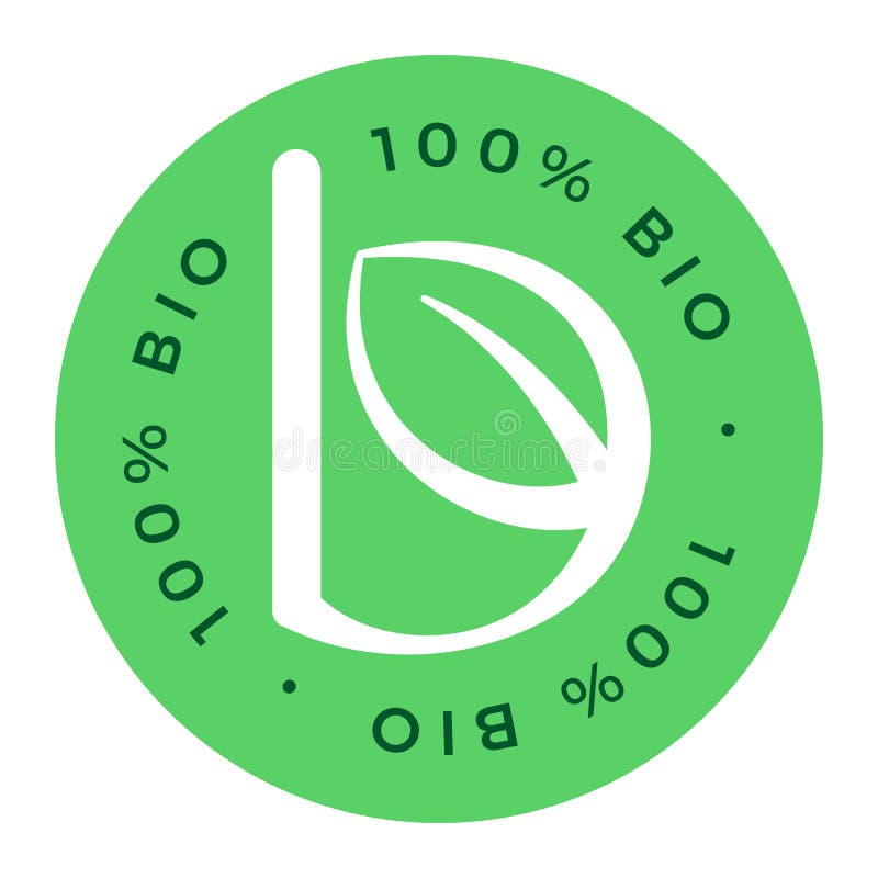 100 Bio Product Vector Icon Logo Stock Vector - Illustration of food ...