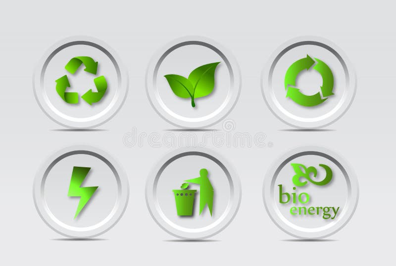Bio Recycle Icons stock vector. Illustration of sparse - 27781552