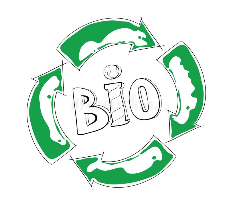 Bio recycling stock vector. Illustration of nature, drawn - 23814643