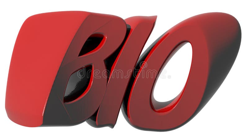 BIO in red funny letters stock illustration. Illustration of nature ...