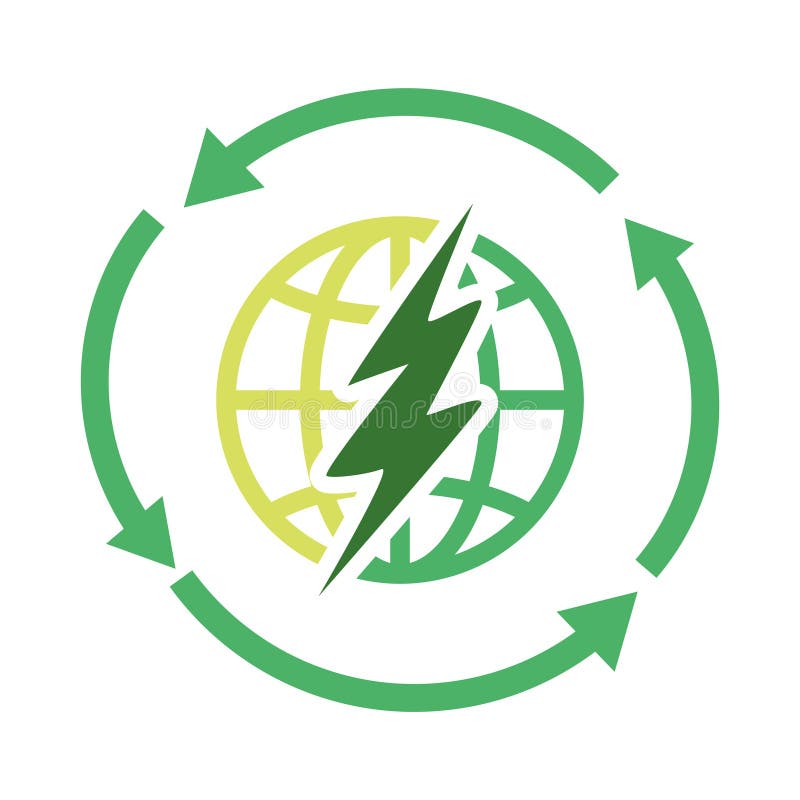 Bio renewable energy icon stock vector. Illustration of recycling ...