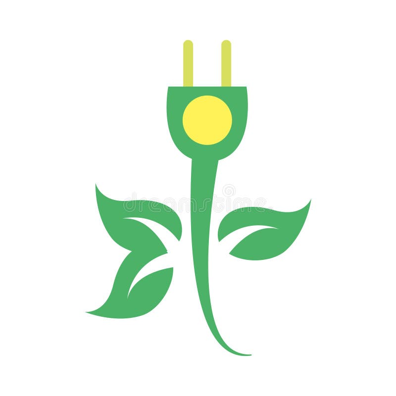 Bio Renewable Energy Plug Charge Stock Illustration - Illustration of ...