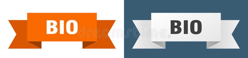 Bio Ribbon. Bio Isolated Paper Sign. Banner Stock Vector - Illustration ...