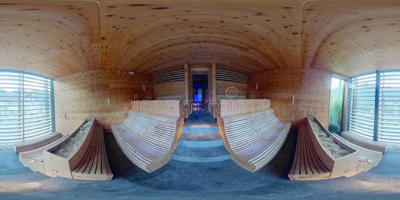 Bio Sauna Interior 360 Degrees Equirectangular Image Stock Image ...