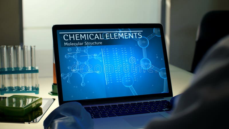 Bio Scientist Using Computer in Modern Laboratory. Stock Photo - Image ...