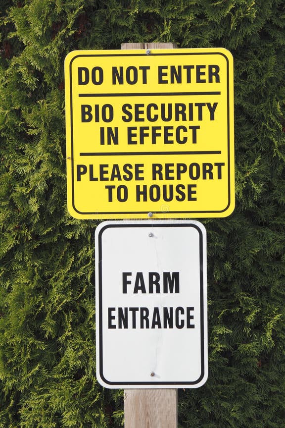 Bio Security Sign stock photo. Image of security, signage - 27604788