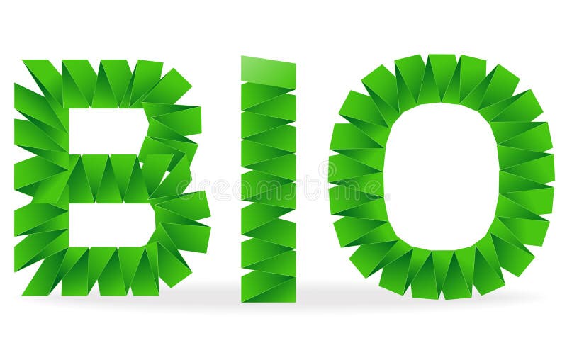 Bio sign folded paper stock vector. Illustration of enviroment - 50915452