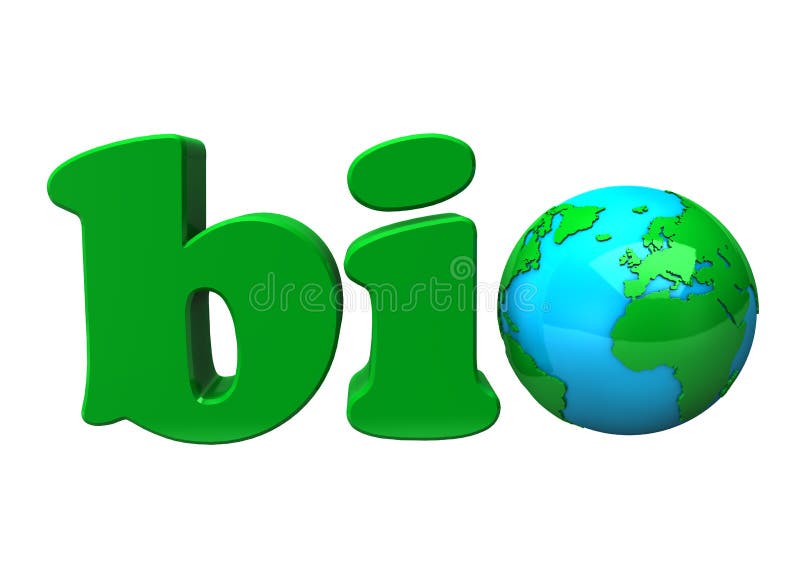 Bio sign with planet earth stock illustration. Illustration of africa ...