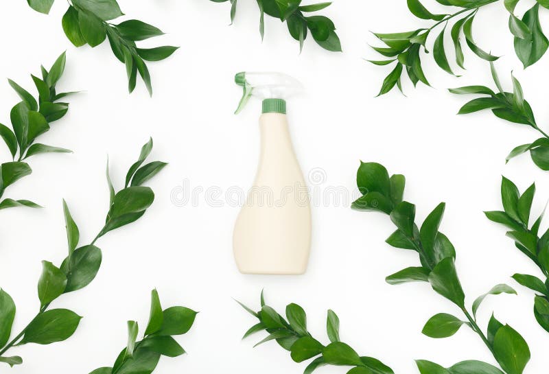 Spray for Eco Friendly Natural Cleaning, White Background Stock Image ...