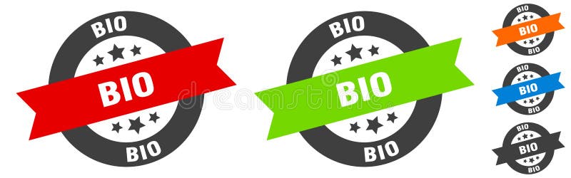 Bio Stamp. Bio Round Ribbon Sticker. Tag Stock Vector - Illustration of ...