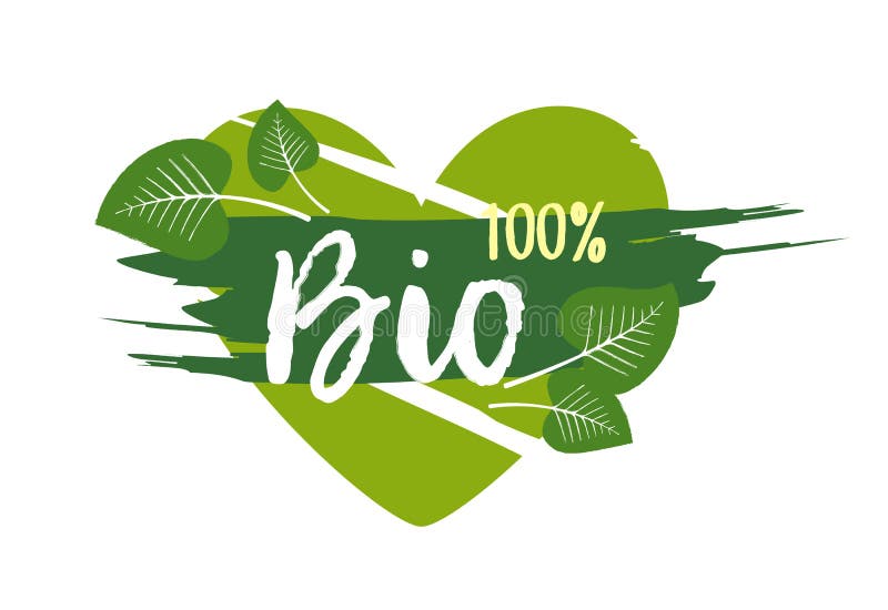 Bio 100 Sticker, Vector Illustration Stock Vector - Illustration of ...