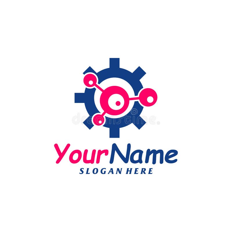 Bio Tech Gear Logo Design Template. Bio Tech Logo Concept Vector Stock ...