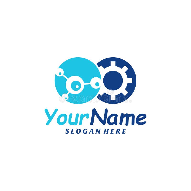 Bio Tech Gear Logo Design Template. Bio Tech Logo Concept Vector Stock ...