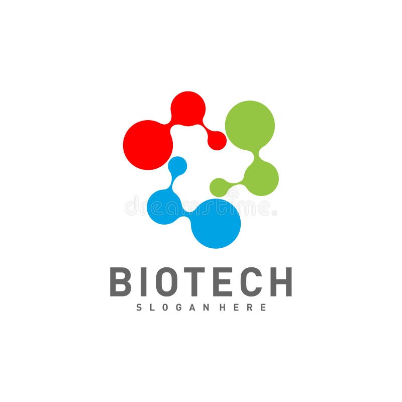 Bio Tech Molecule Logo Designs for Dna Medical Service Stock Vector ...
