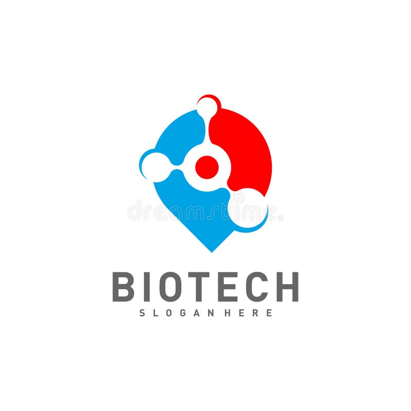 Bio Tech Point Logo Template, Molecule, DNA, Atom, Medical or Science ...