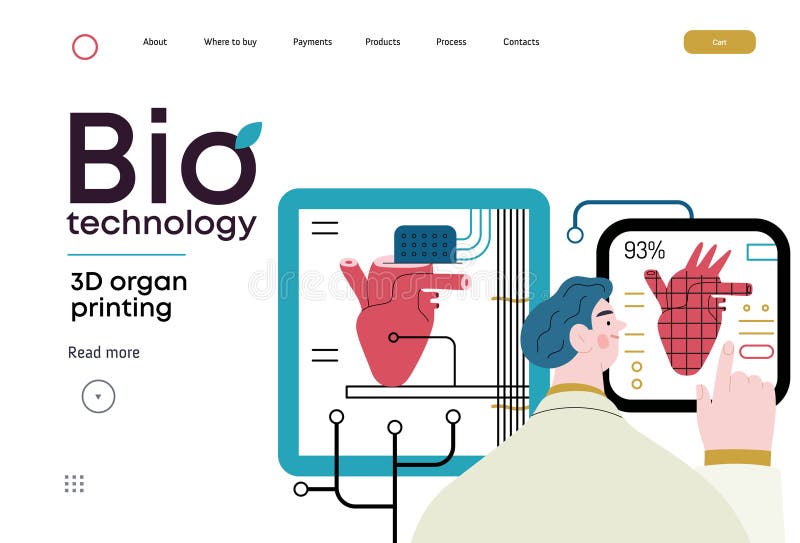 Bio Technology Flat Vector Illustration Stock Vector - Illustration of ...