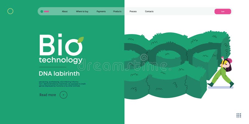 Bio Technology Flat Vector Illustration Stock Vector - Illustration of ...