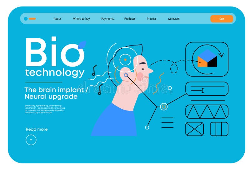 Bio Technology Flat Vector Illustration Stock Vector - Illustration of ...