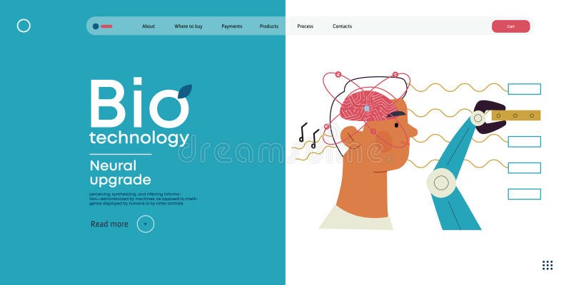 Bio Technology Flat Vector Illustration Stock Vector - Illustration of ...