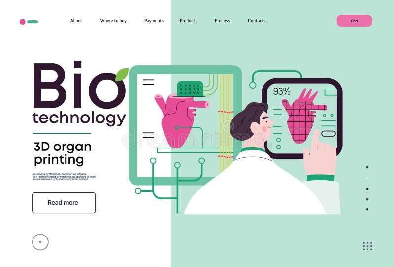 Bio Technology Flat Vector Illustration Stock Vector - Illustration of ...