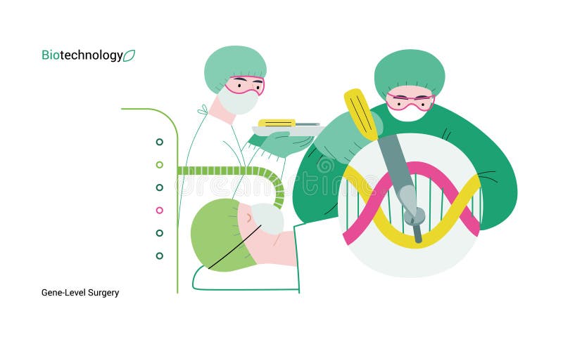Bio Technology Flat Vector Illustration Stock Vector - Illustration of ...