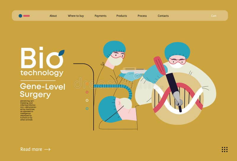 Bio Technology Flat Vector Illustration Stock Illustration ...