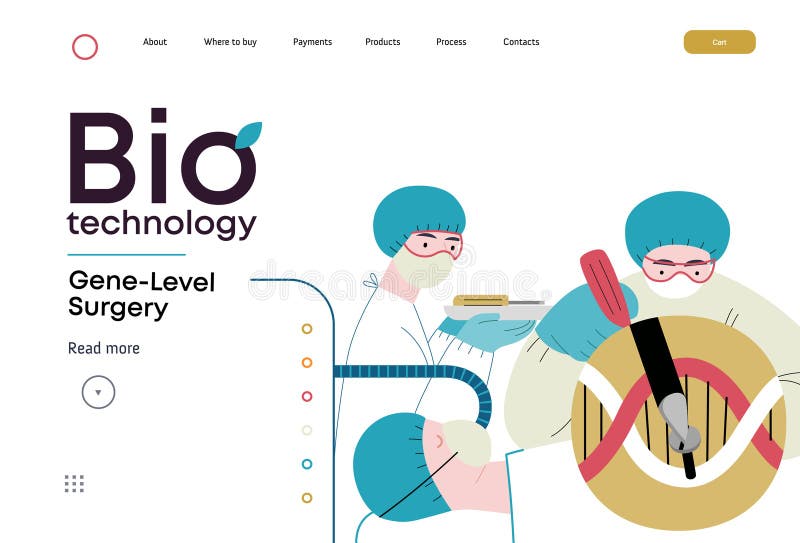 Bio Technology Flat Vector Illustration Stock Vector - Illustration of ...