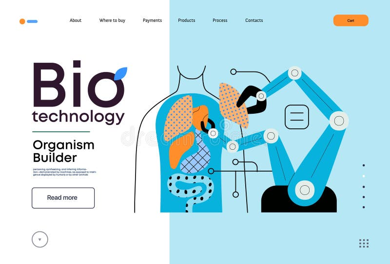 Bio Technology Flat Vector Illustration Stock Vector - Illustration of ...