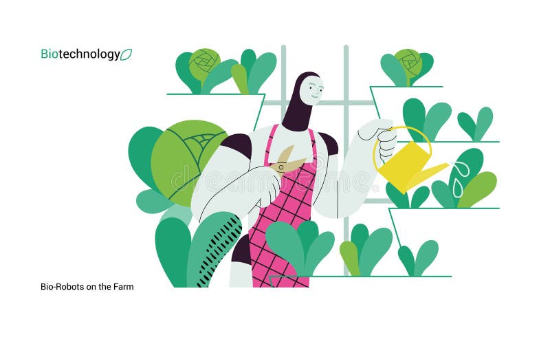 Bio Technology Flat Vector Illustration Stock Vector - Illustration of ...
