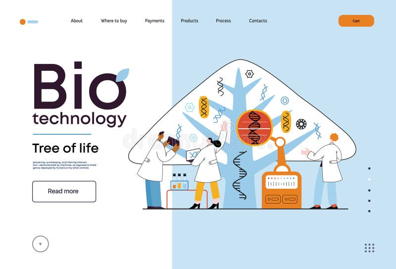 Bio Technology Flat Vector Illustration Stock Vector - Illustration of ...