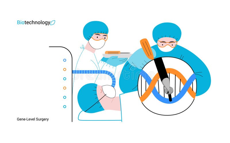 Bio Technology Flat Vector Illustration Stock Vector - Illustration of ...