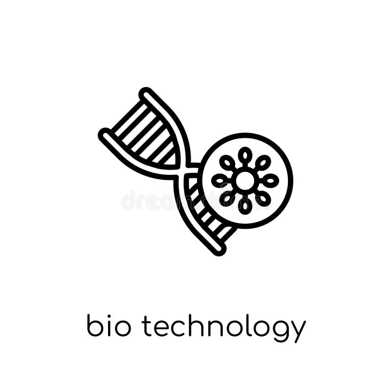 Bio Technology Icon. Trendy Modern Flat Linear Vector Bio Techno Stock ...