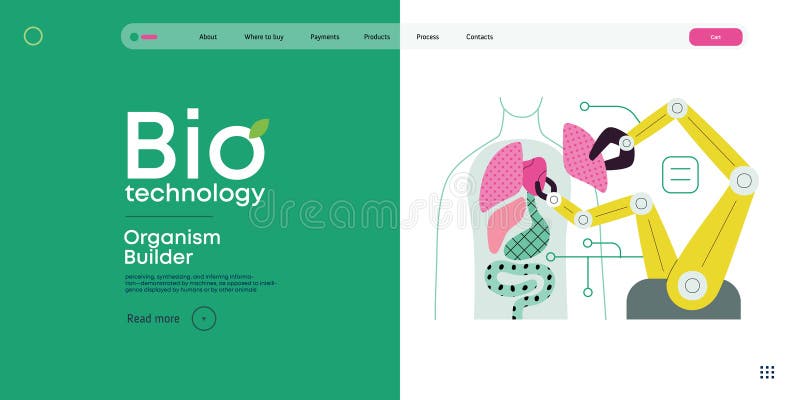 Bio Technology Flat Vector Illustration Stock Vector - Illustration of ...