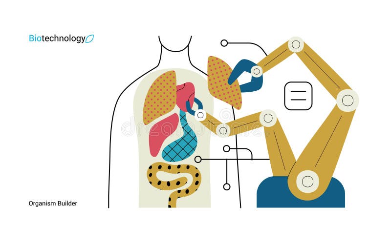Bio Technology Flat Vector Illustration Stock Vector - Illustration of ...