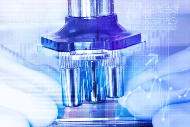 Bio Technology Stock Exchange Market with Increased Prices of Share ...