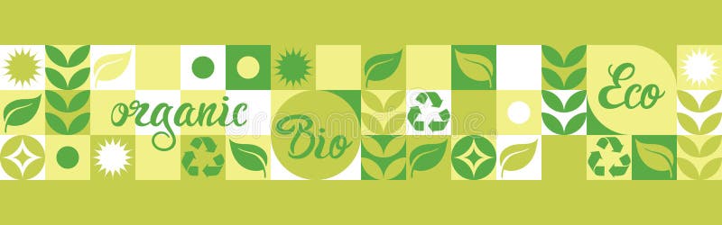 Bio Template for Ecological Social Projects, Seamless Pattern for Eco ...
