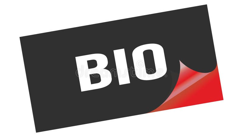 BIO Text on Black Red Sticker Stamp Stock Illustration - Illustration ...
