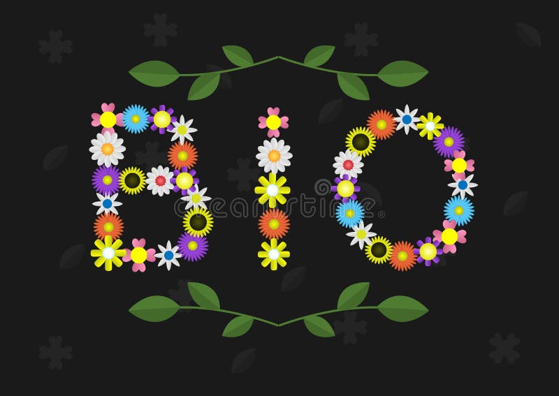 Bio text stock vector. Illustration of creativity, color - 52876269