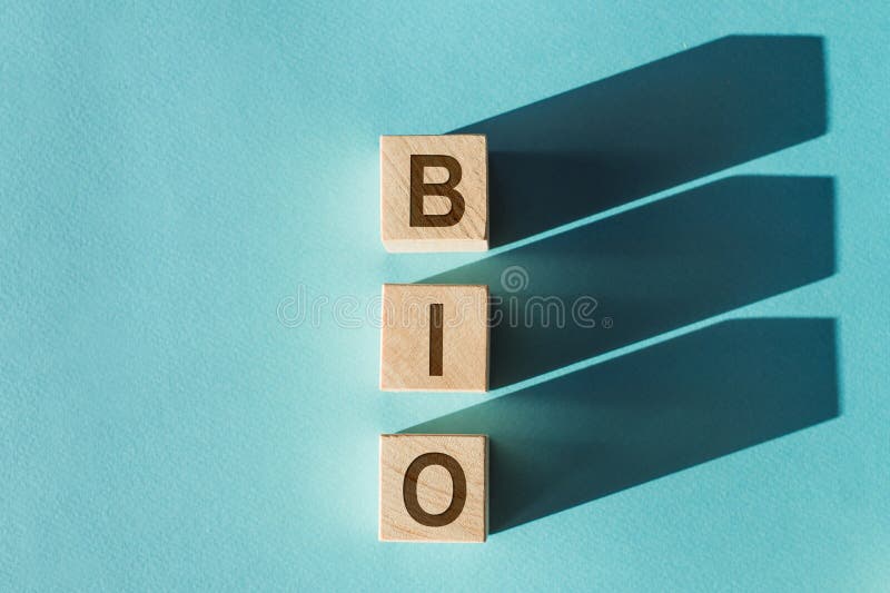 Bio Text Wood Block Cubes Blue Background Stock Photos - Free & Royalty ...