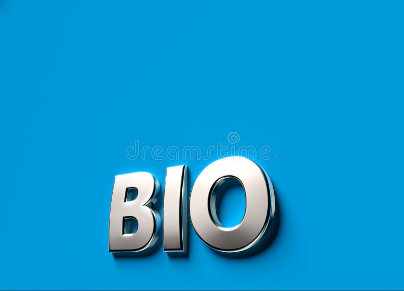 Bio Word As 3D Sign or Logo Concept Placed on Blue Surface with Copy ...