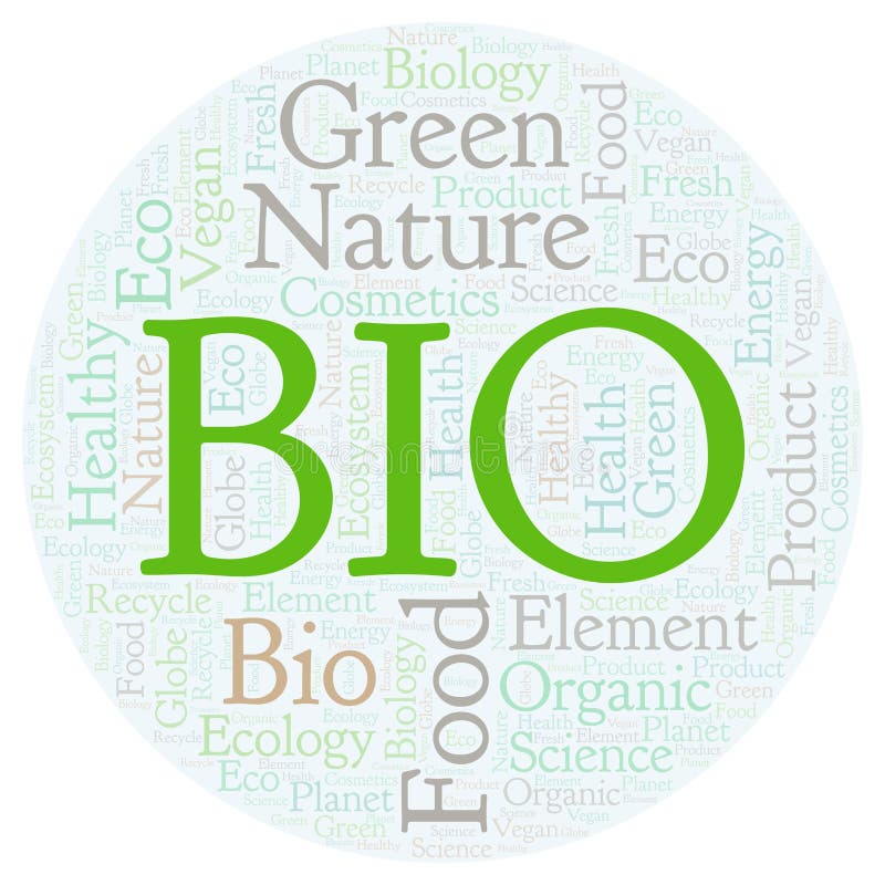 Bio word cloud. stock illustration. Illustration of font - 127575565