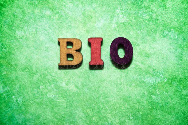 Bio word view stock photo. Image of environmental, typography - 179621010