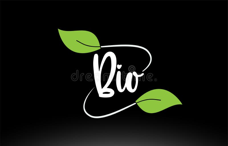 Bio Word Text with Green Leaf Logo Icon Design Stock Illustration ...