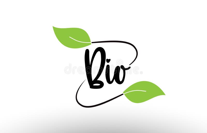 Bio Word Text with Green Leaf Logo Icon Design Stock Vector ...