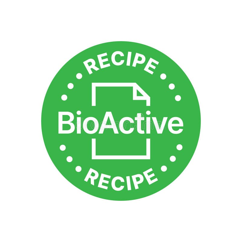 BioActive Product Formula Recipe Vector Icon Logo Badge Stock Vector ...